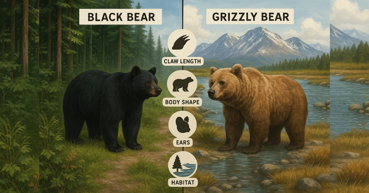 Black Bear vs Grizzly Bear | Key Differences to Identify in the Wild ...